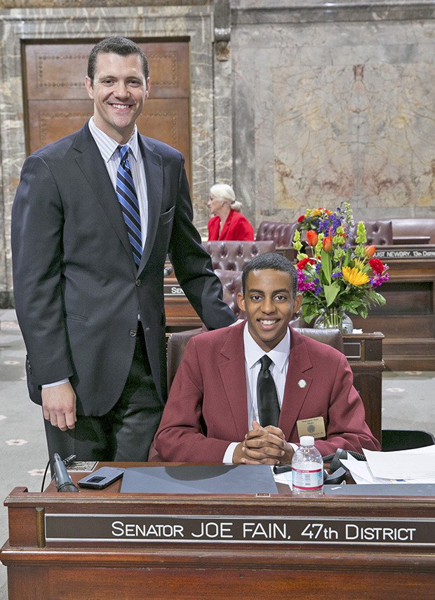 Kent student pages for Sen. Fain | Kent Reporter