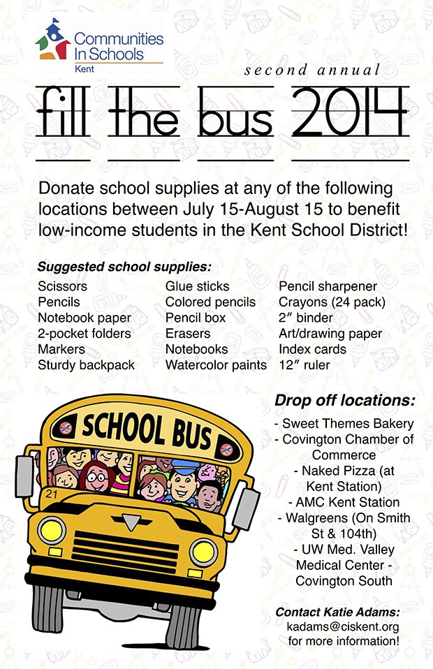 Fill the Bus with school supplies | CISK drive | Kent Reporter