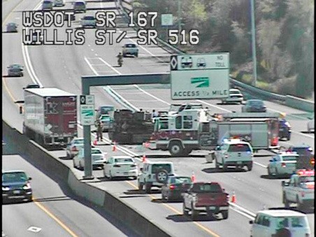 Collision in Kent on Highway 167 causes traffic backup | Kent Reporter