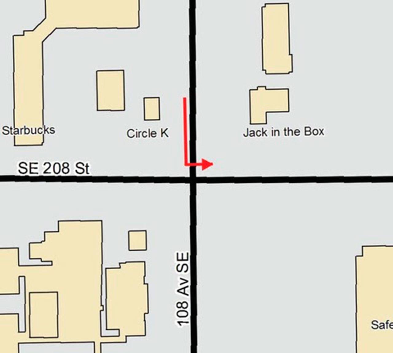Kent to add 108th Avenue SE left turn lane to SE 208th Street | Kent ...
