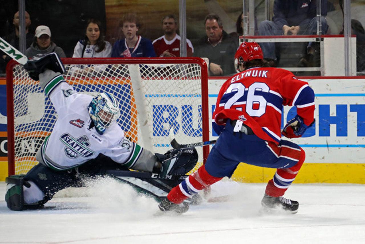 Toth pulls out the stops as T-Birds down Chiefs | WHL | Kent Reporter