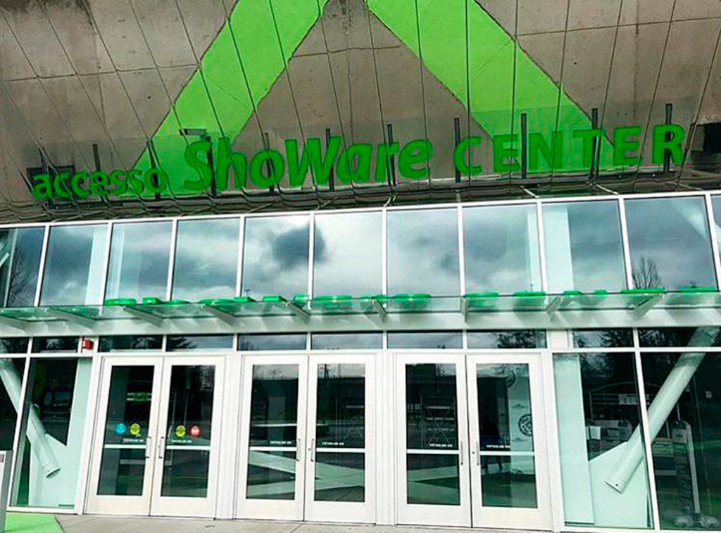 Reflective sign returns to Kent’s accesso ShoWare Center | Kent Reporter