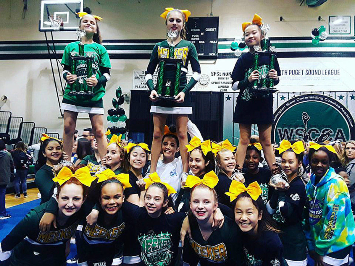 Meeker Middle School Cheerleading Team captures 3 state titles | Kent ...