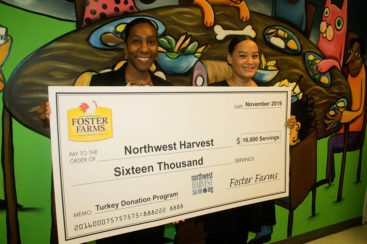 Hefty donation: Foster Farms brings tons of turkey to Northwest Harvest ...