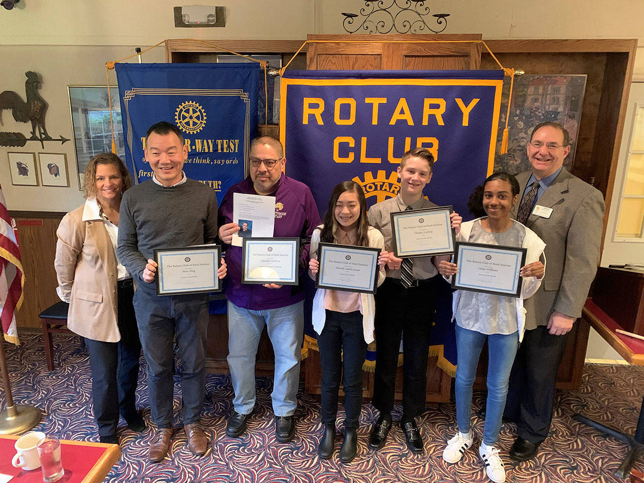 Kent Sunrise Rotary Club honors Northwood Middle School students, staff ...