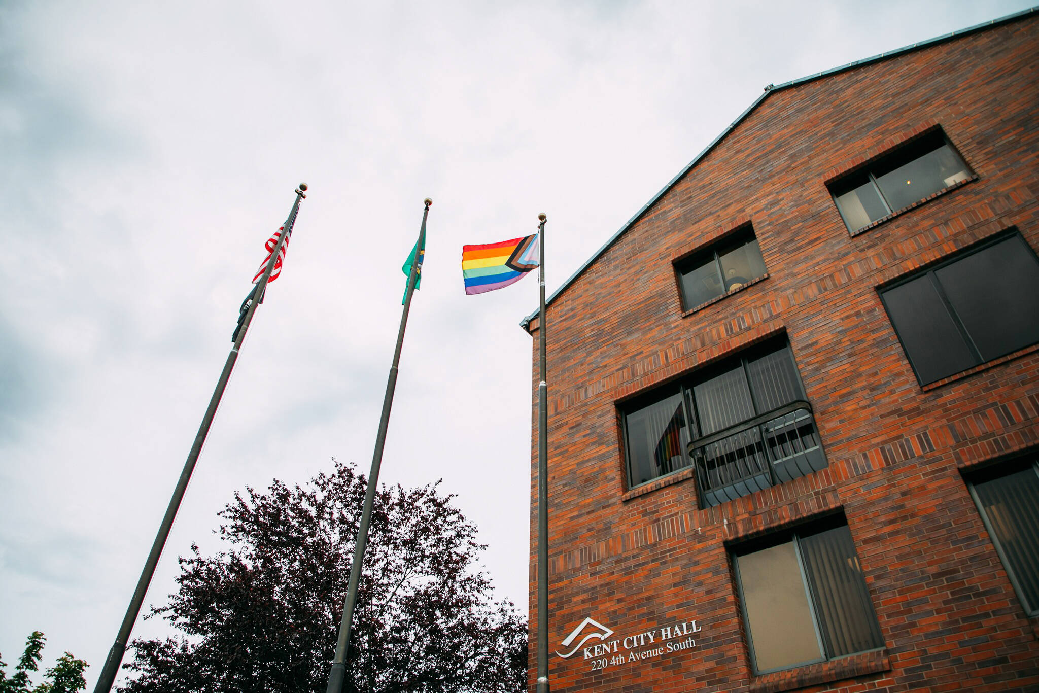 Flag raised at Kent City Hall for Pride Month | Kent Reporter
