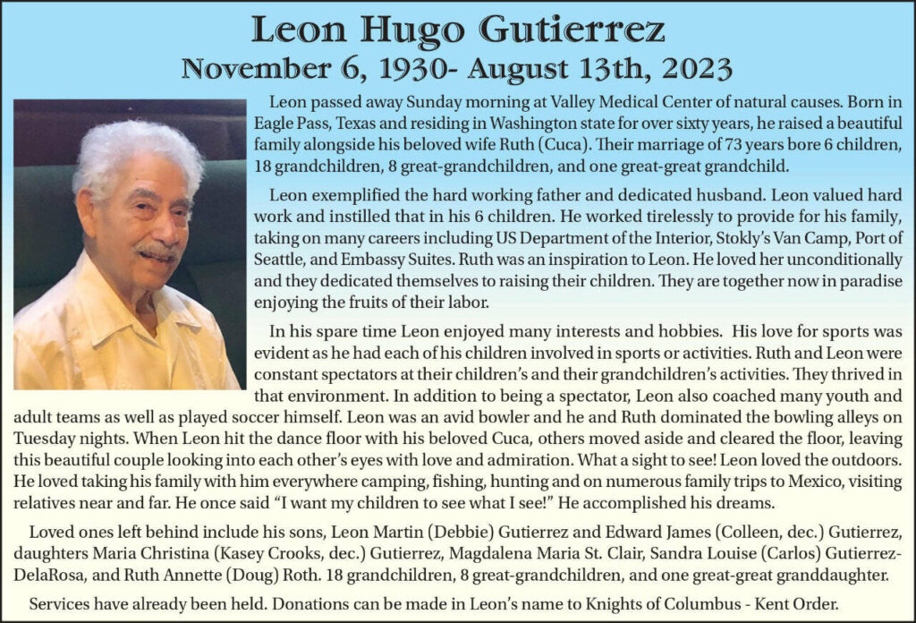 Leon Gutierrez | Kent Reporter