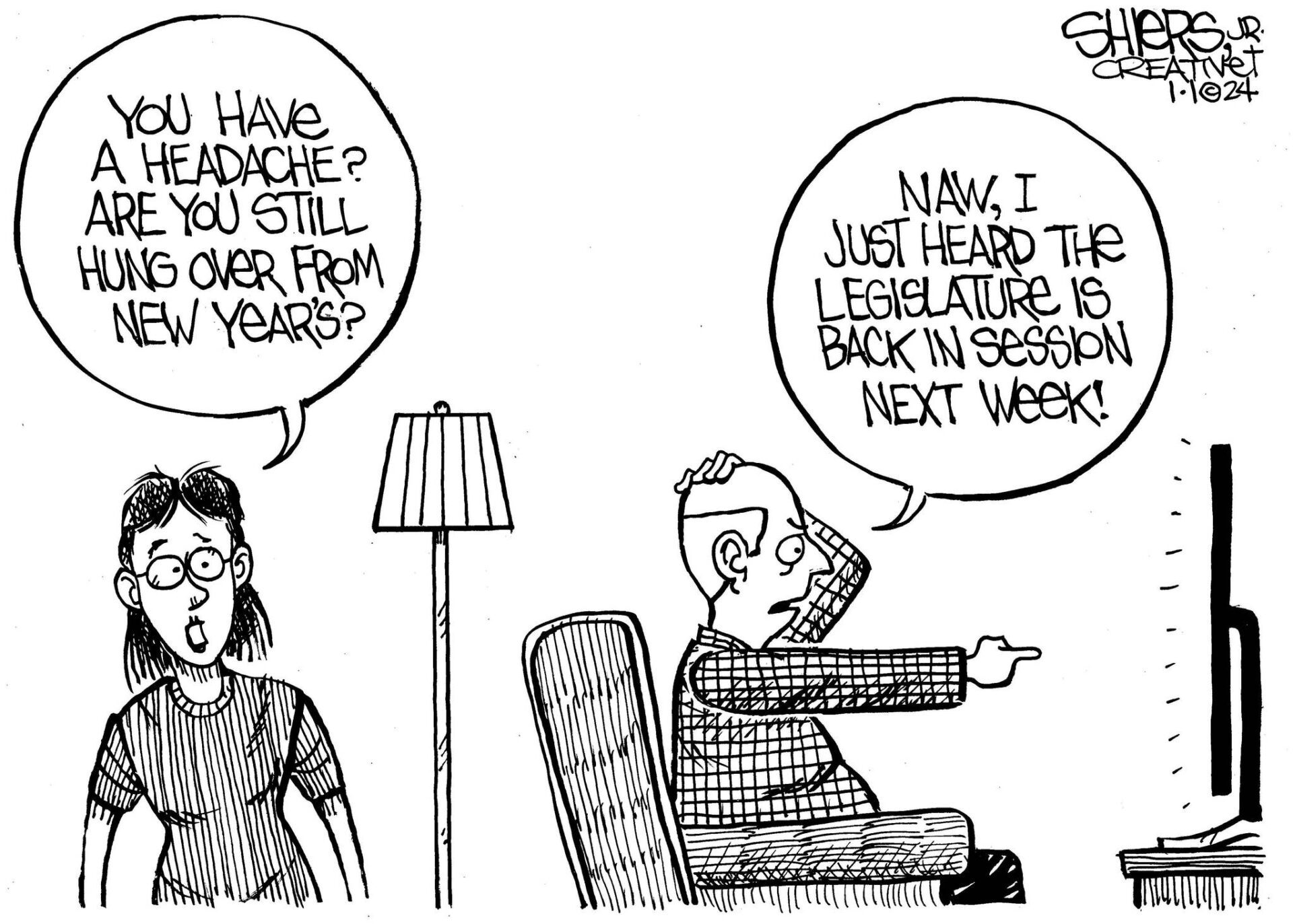 Legislature back in session next week | Cartoon | Kent Reporter