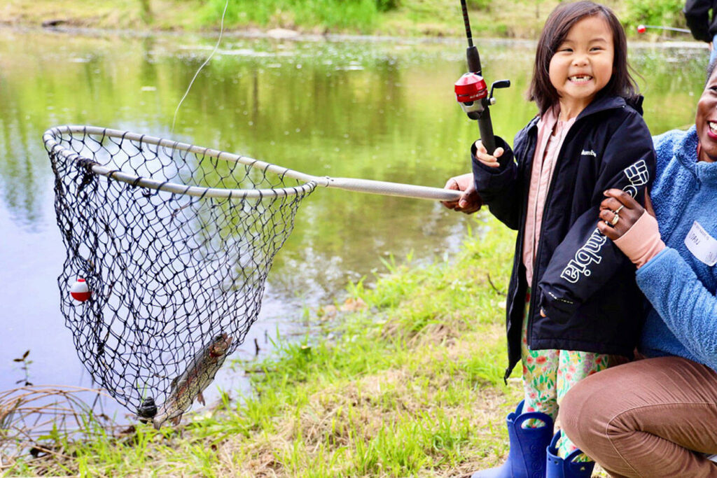 Kids learn how to catch fish in Kent at the Old Fishing Hole | Kent ...
