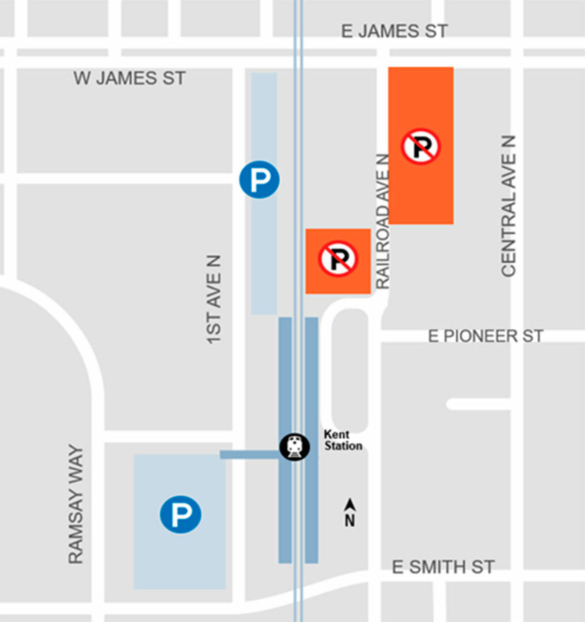 Parking spaces in Kent to close for Sounder garage construction | Kent ...