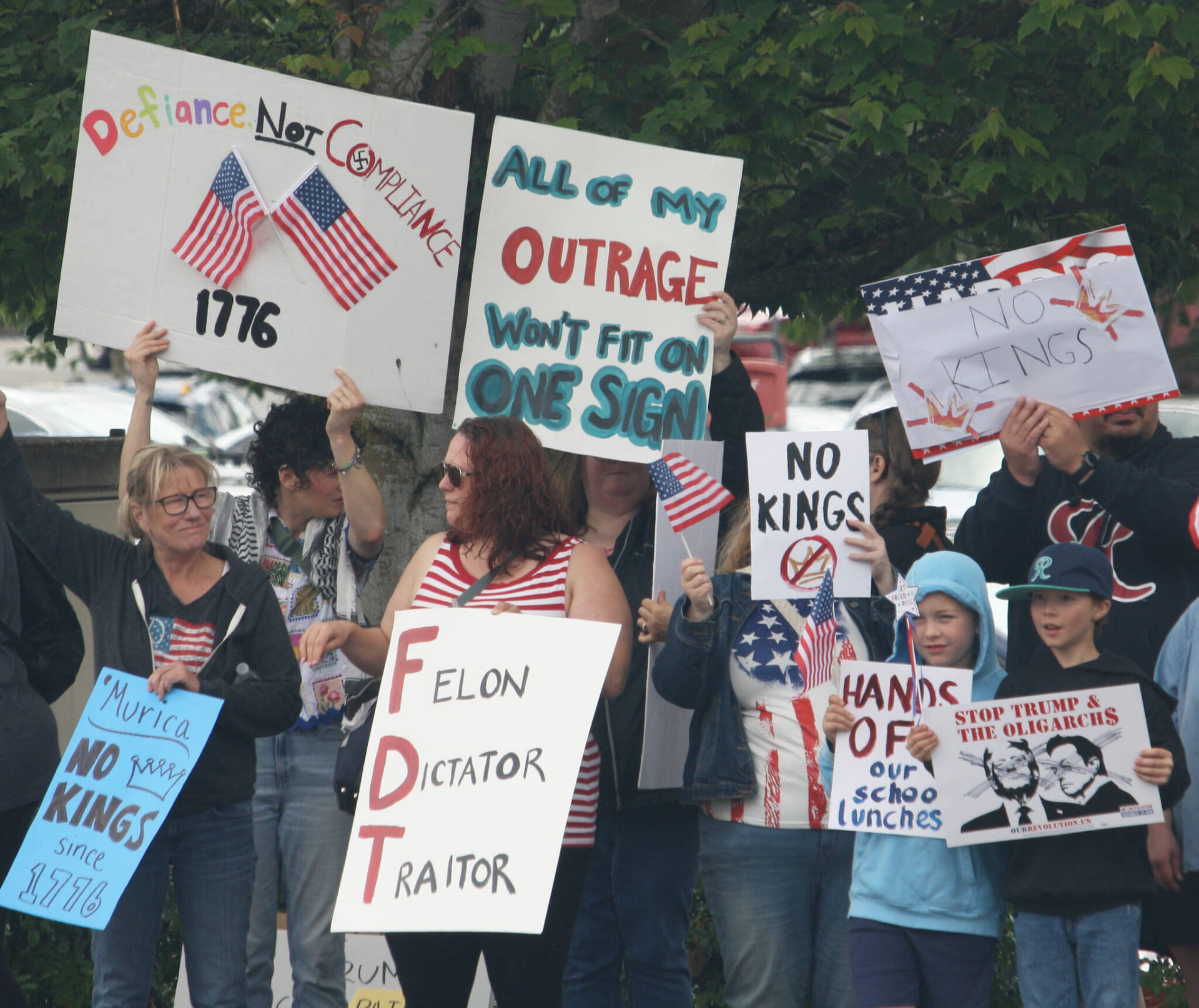 People ‘fed up’ with Trump administration protest in Covington | Photos ...