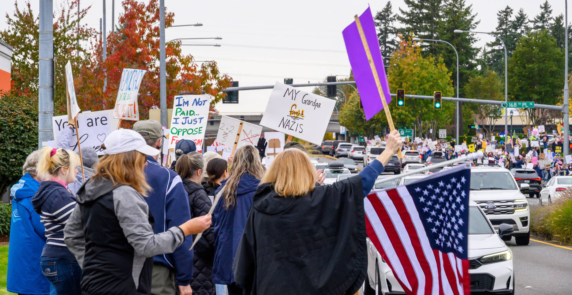 No Kings protest against Trump draws about 1,300 to Covington | Kent ...