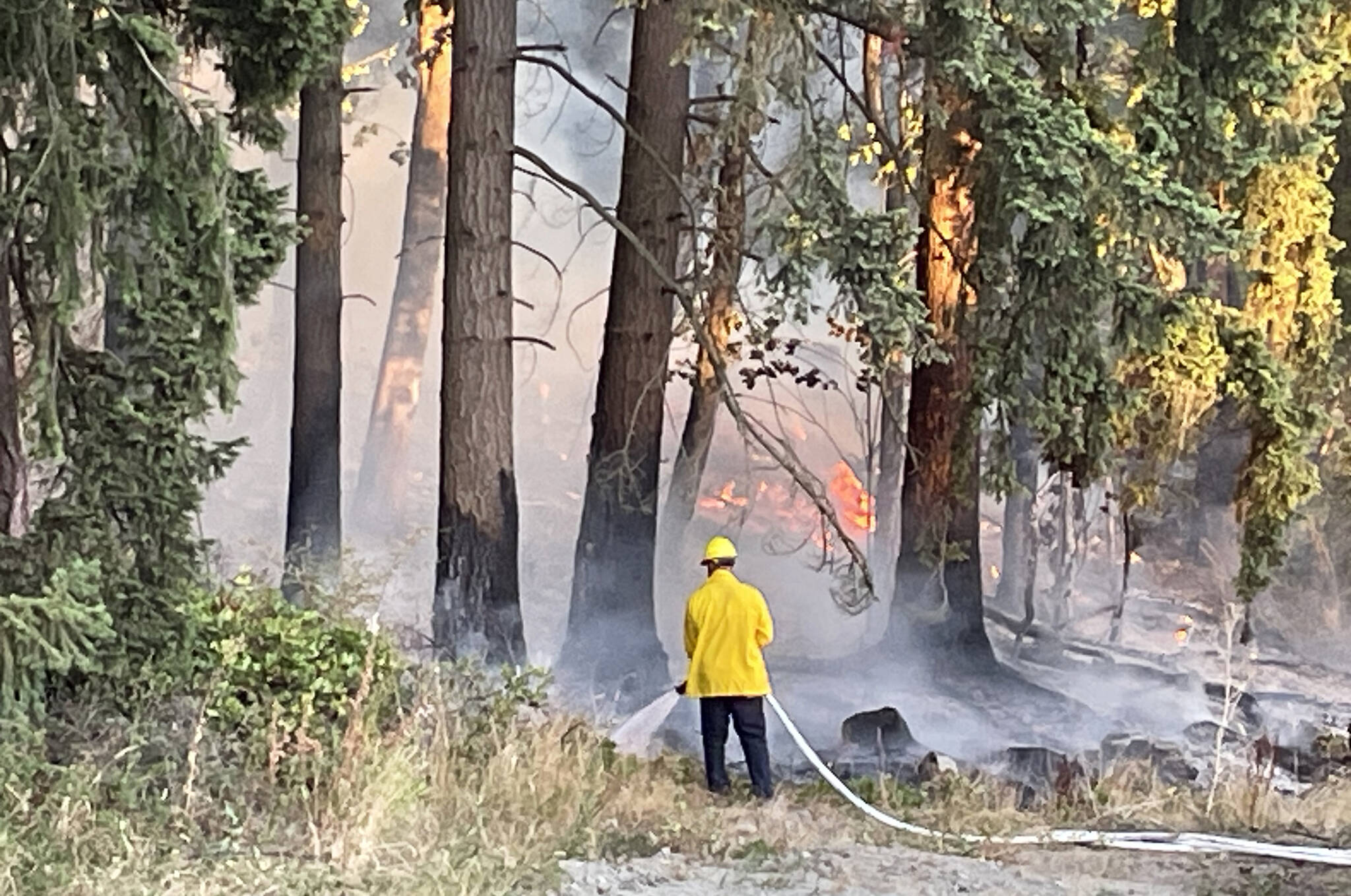 Firefighters extinguish brush fire on West Hill in Kent | Kent Reporter