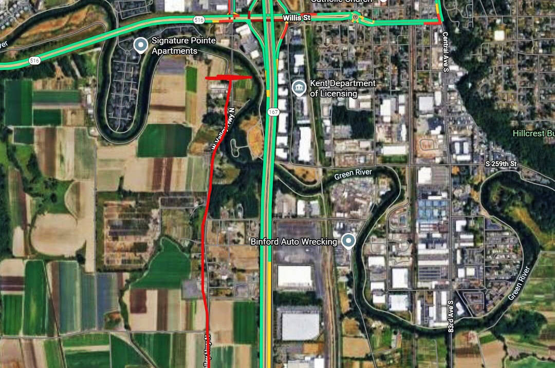 City of Kent closes portion of West Valley Highway due to flooding ...